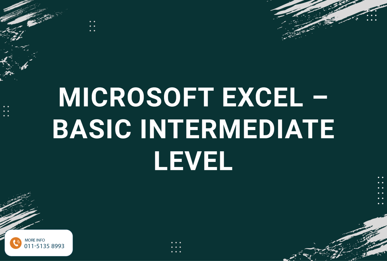 MICROSOFT EXCEL – BASIC INTERMEDIATE LEVEL – KL Greens